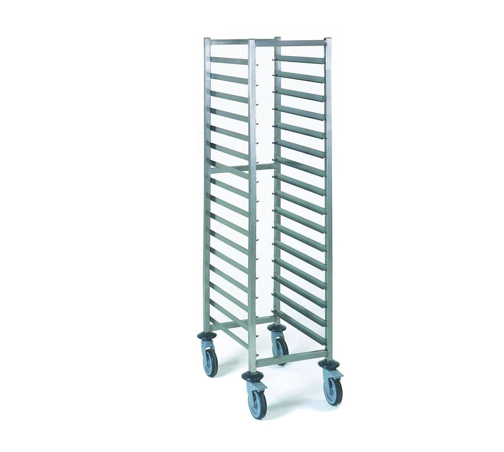 Fully Welded 15 Level Gastronorm Racking Trolley – Stored & Handled