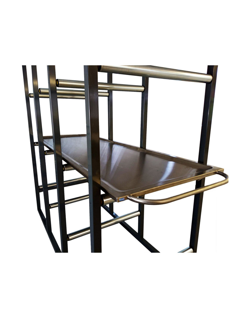 4 Tier Mortuary Racking – Stored & Handled