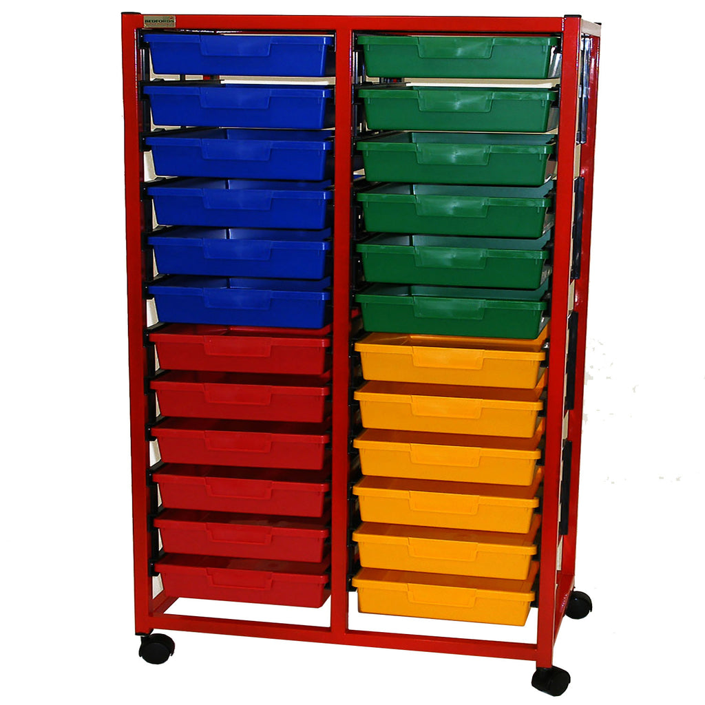 Double Column 12 Level A3 Classroom Trolley – Stored & Handled