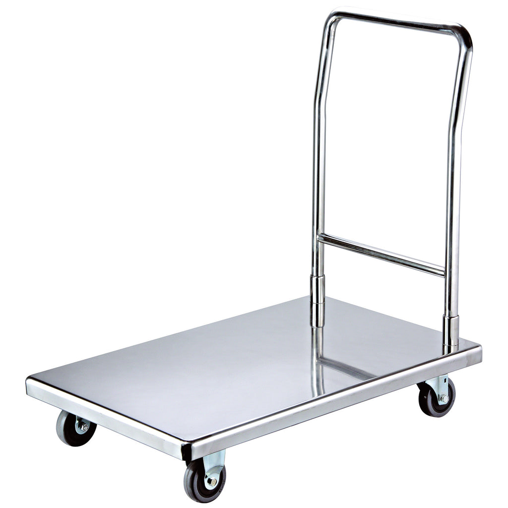 Flat Bed Self Assembly Stainless Steel Platform Trolley – Stored & Handled