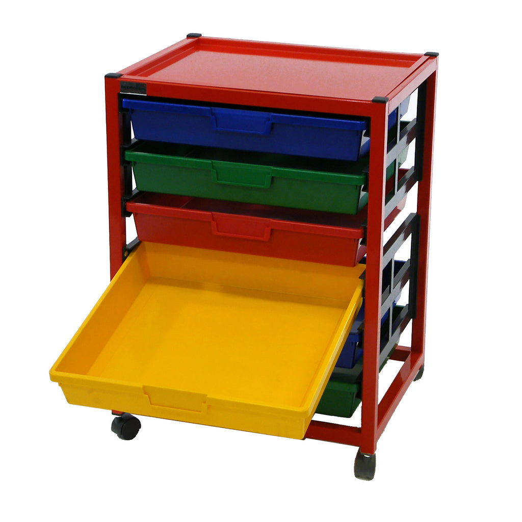 Single Column 6 Level A4 Classroom Trolley – Stored & Handled