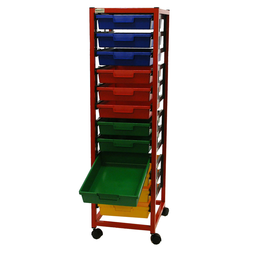 Single Column 12 Level A3 Classroom Trolley – Stored & Handled